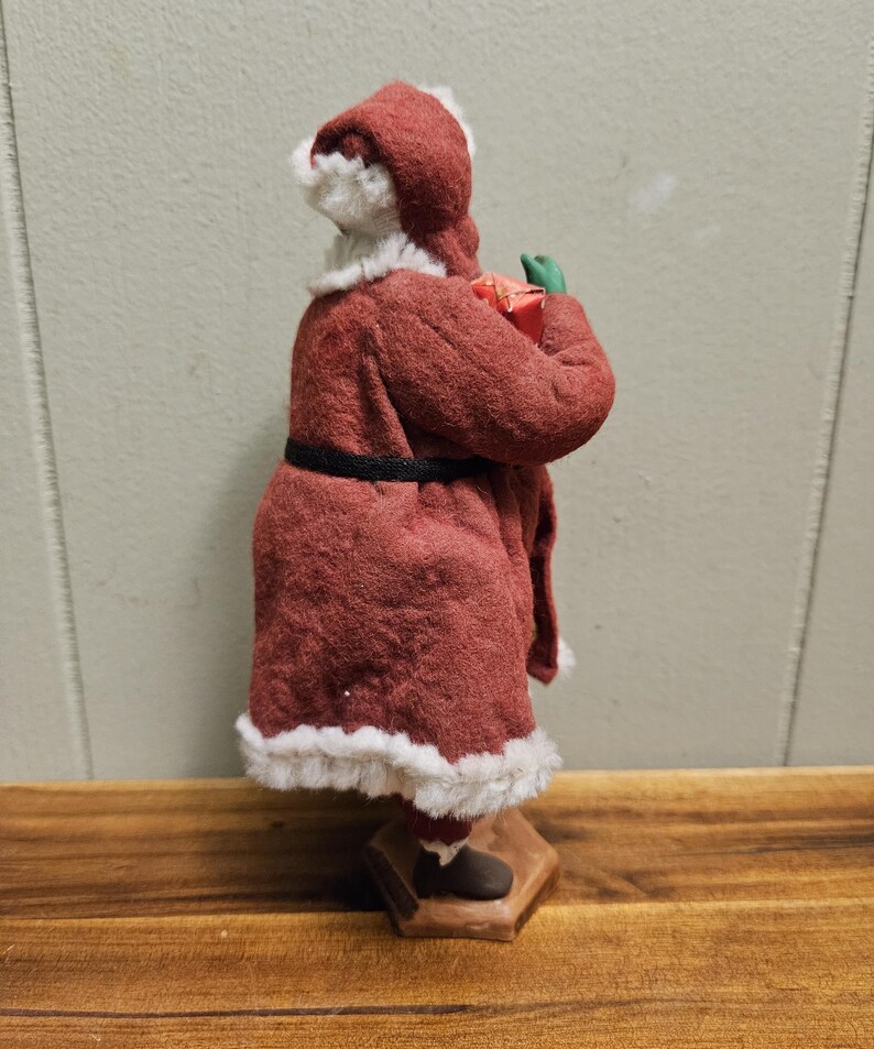 Artist Handmade Pure Clay Santa Figure Holding Presents - 7.5 Tall ...