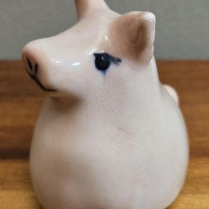 Vintage Pig Sculpture - 2" Tall - Studio Art Pottery Hand Formed Clay ...