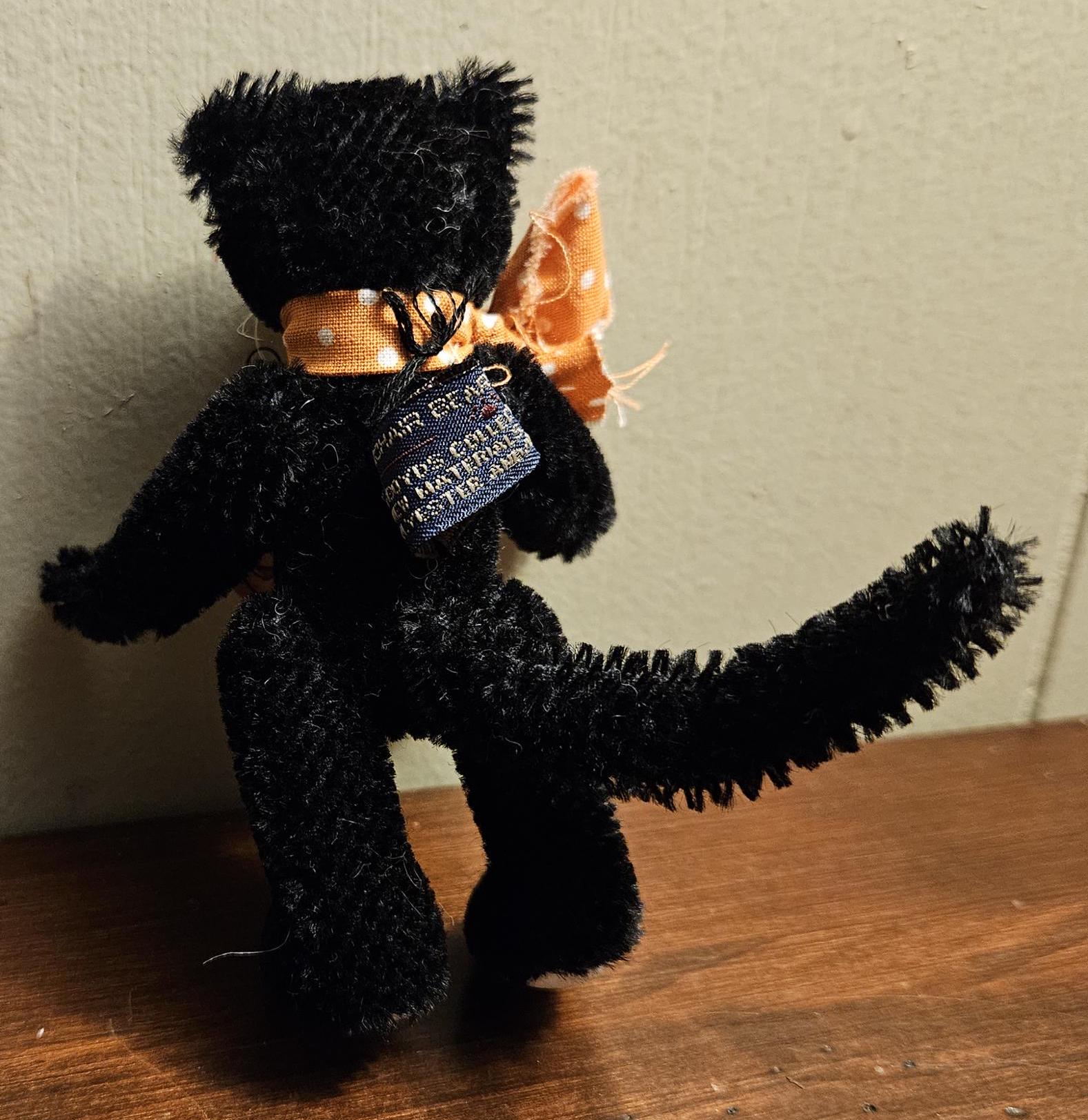 Halloween Boyds Bear Collection Mohair Cat With Pumpkin - 5" H ...