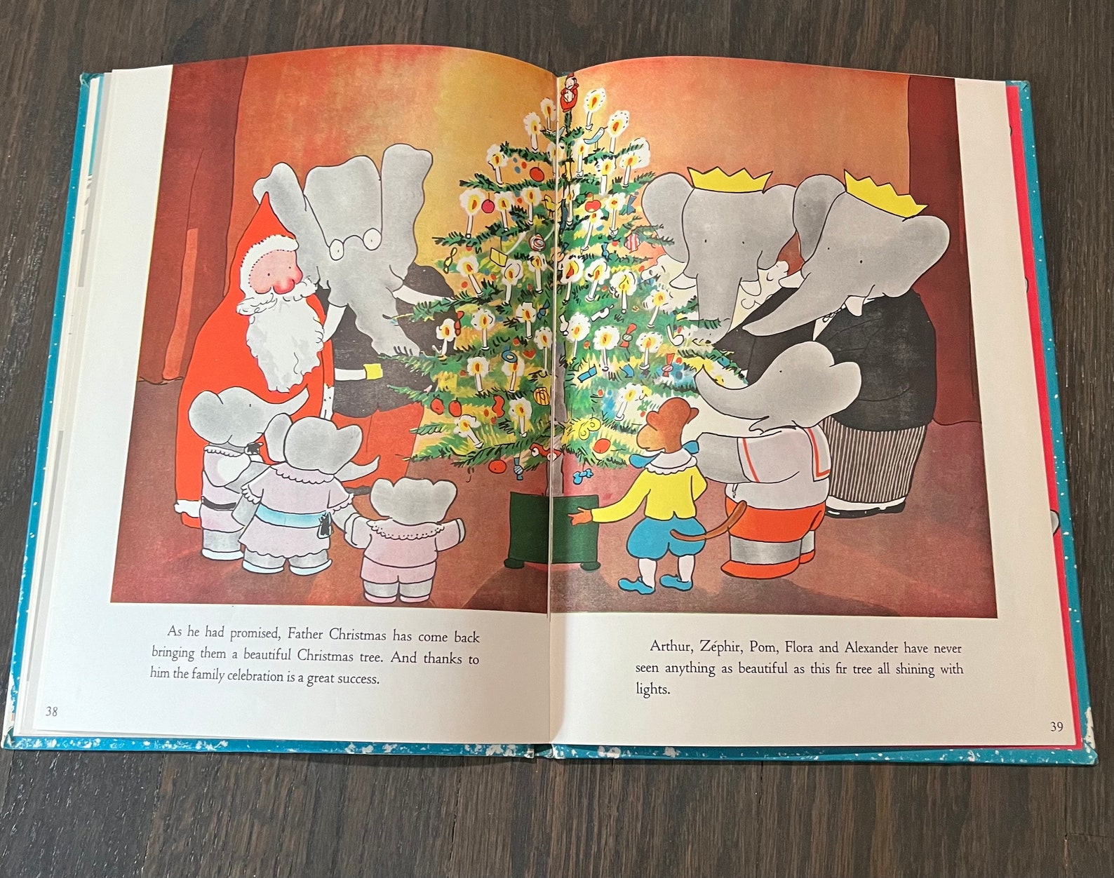 Babar and Father Christmas Vintage Hard Cover Children’s Book by Jean ...