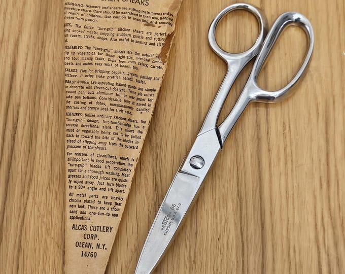 Vintage 1960s Cutco 8” Sure-grip Shears Scissors 66 Chrome Take Apart ...