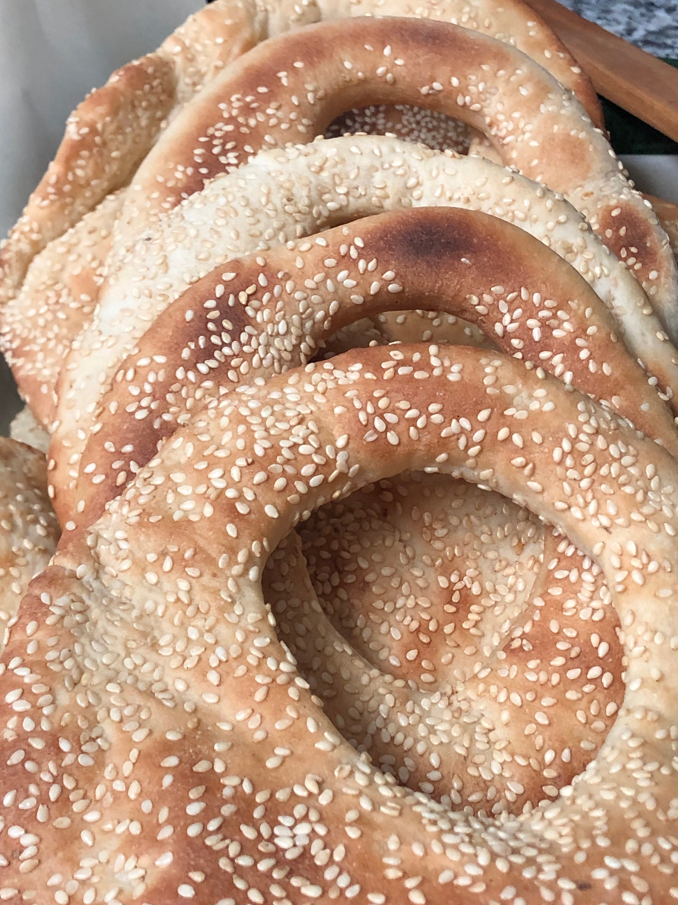 Kaak , Bread for Knafeh Topped With Sesame Seeds - Etsy