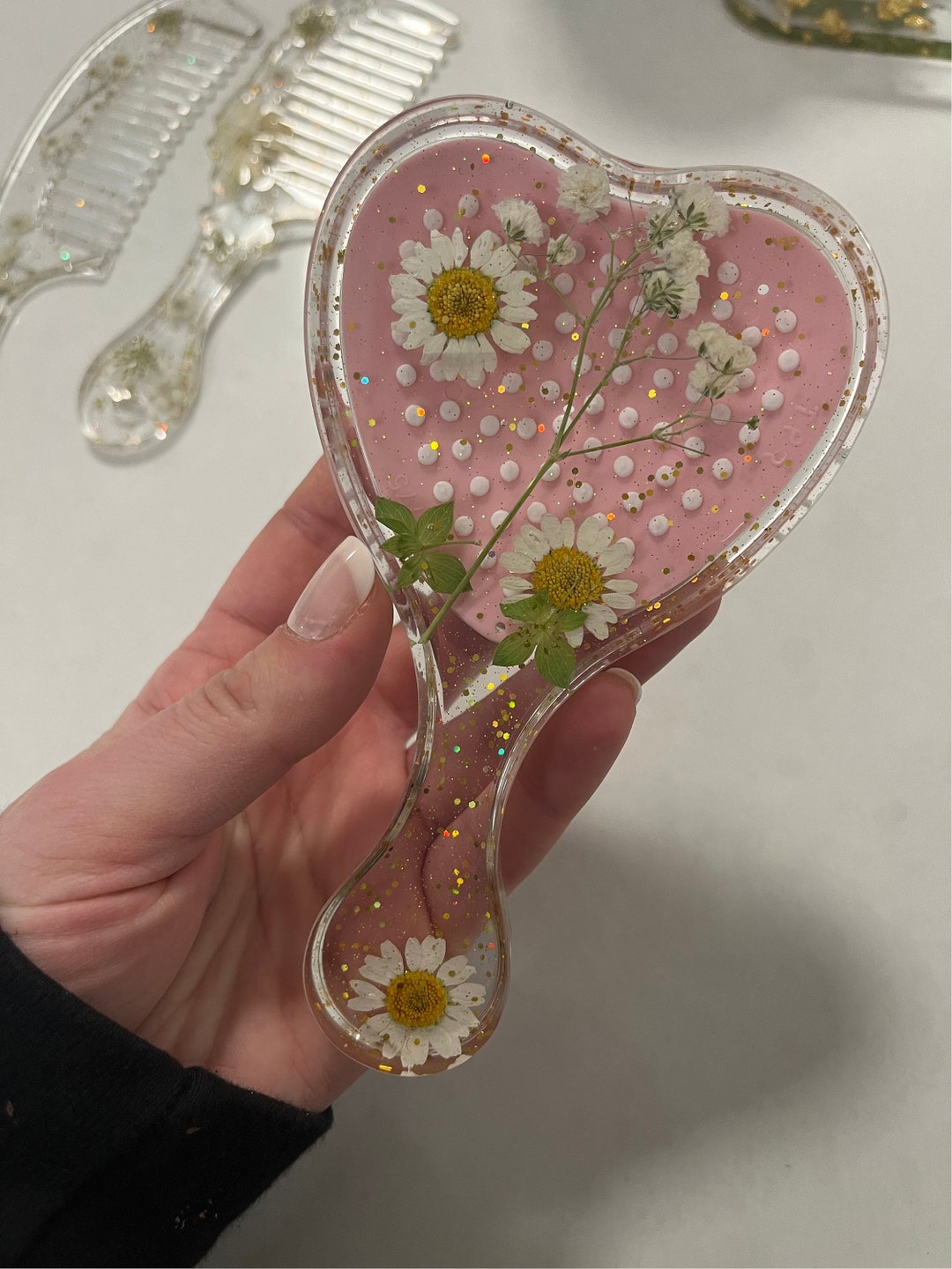 Pretty Pressed Flower Brush Set - Etsy