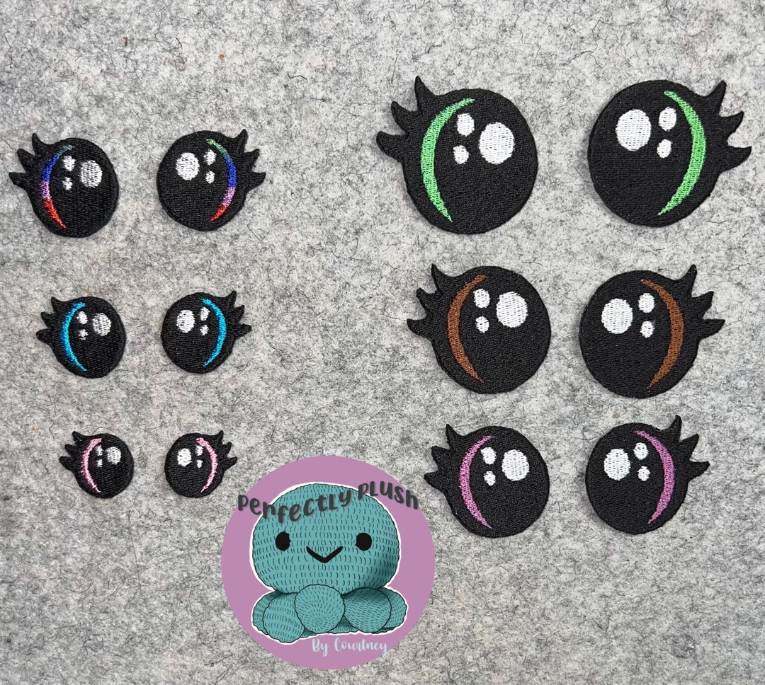 Embroidered Amigurumi Felt Eyesset of 5 - Etsy