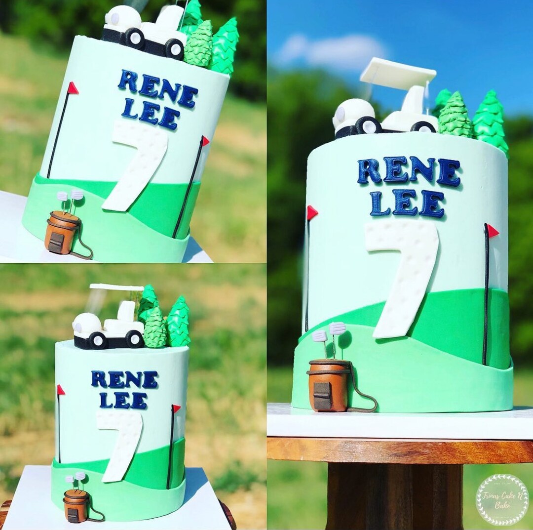 Fondant Golf Theme Cake Topper - Etsy