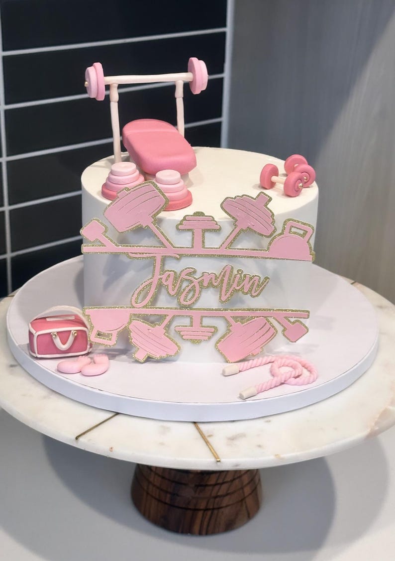 Gym Workout Theme Birthday Cake Toppers - Etsy