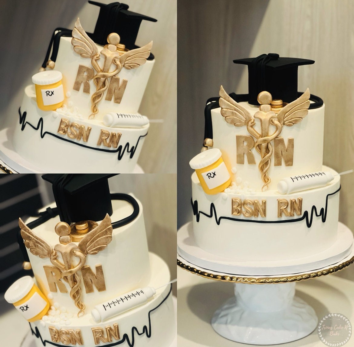 Fondant Nursing Graduate Cake Toppers - Etsy