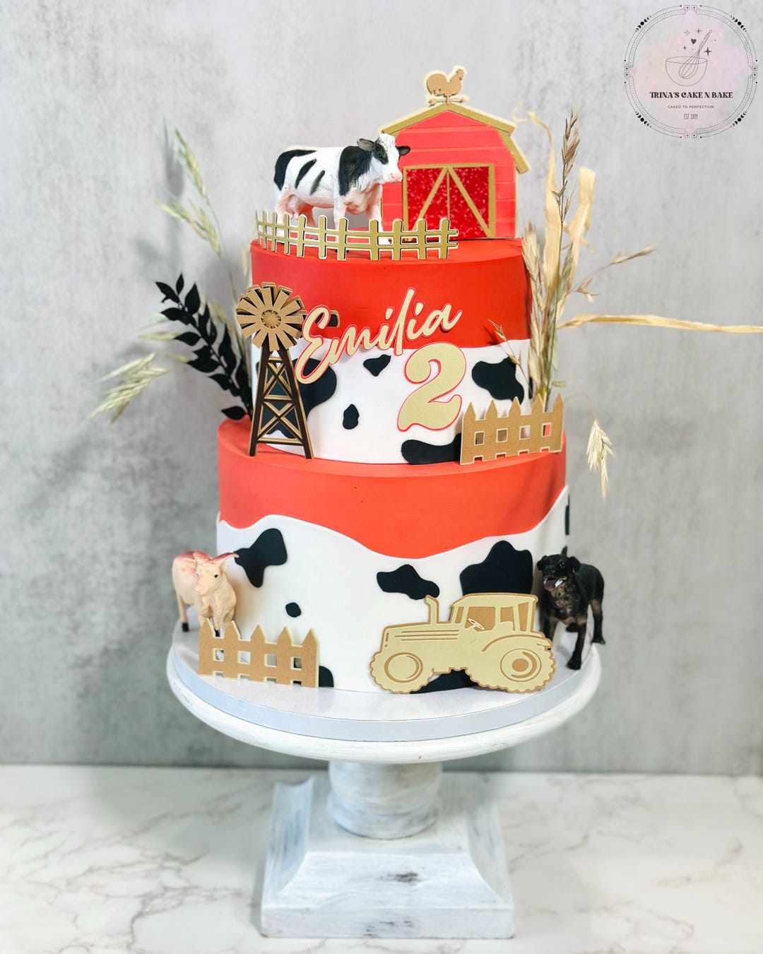 Custom Barnyard Cake Toppers - Etsy