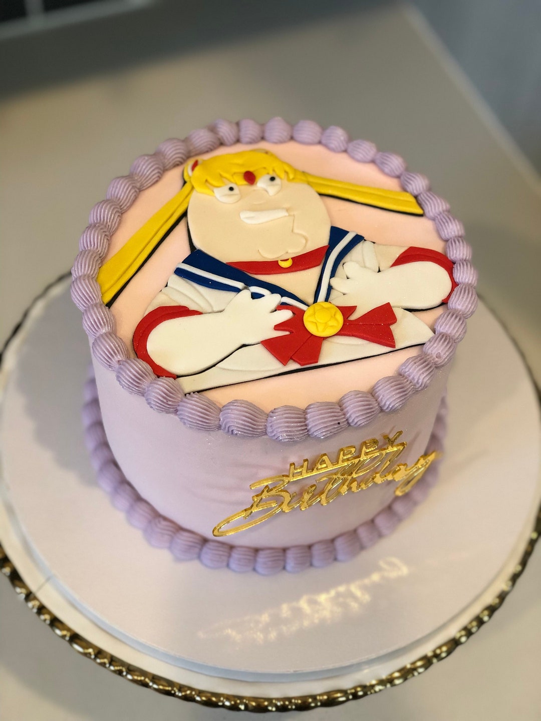 Fondant Peter Griffin Sailor Moon Cake Topper - Etsy