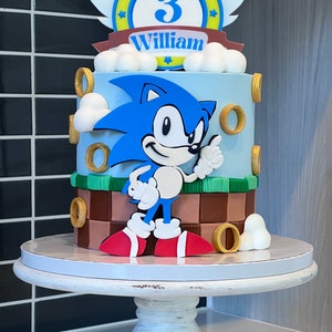Sonic 2D Fondant Cake Topper & Name Topper - Etsy