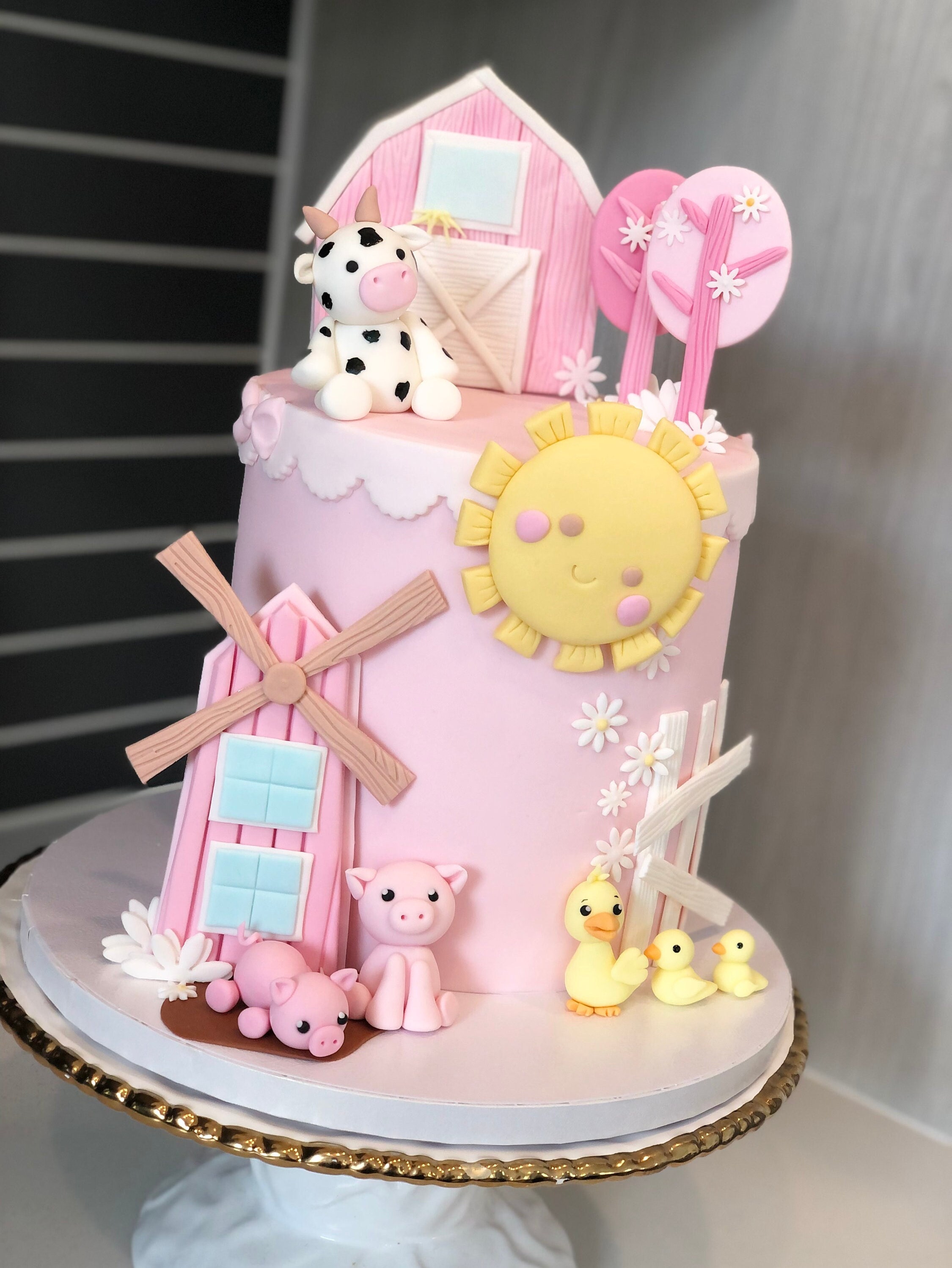 Fondant Barnyard Cake Toppers - Etsy