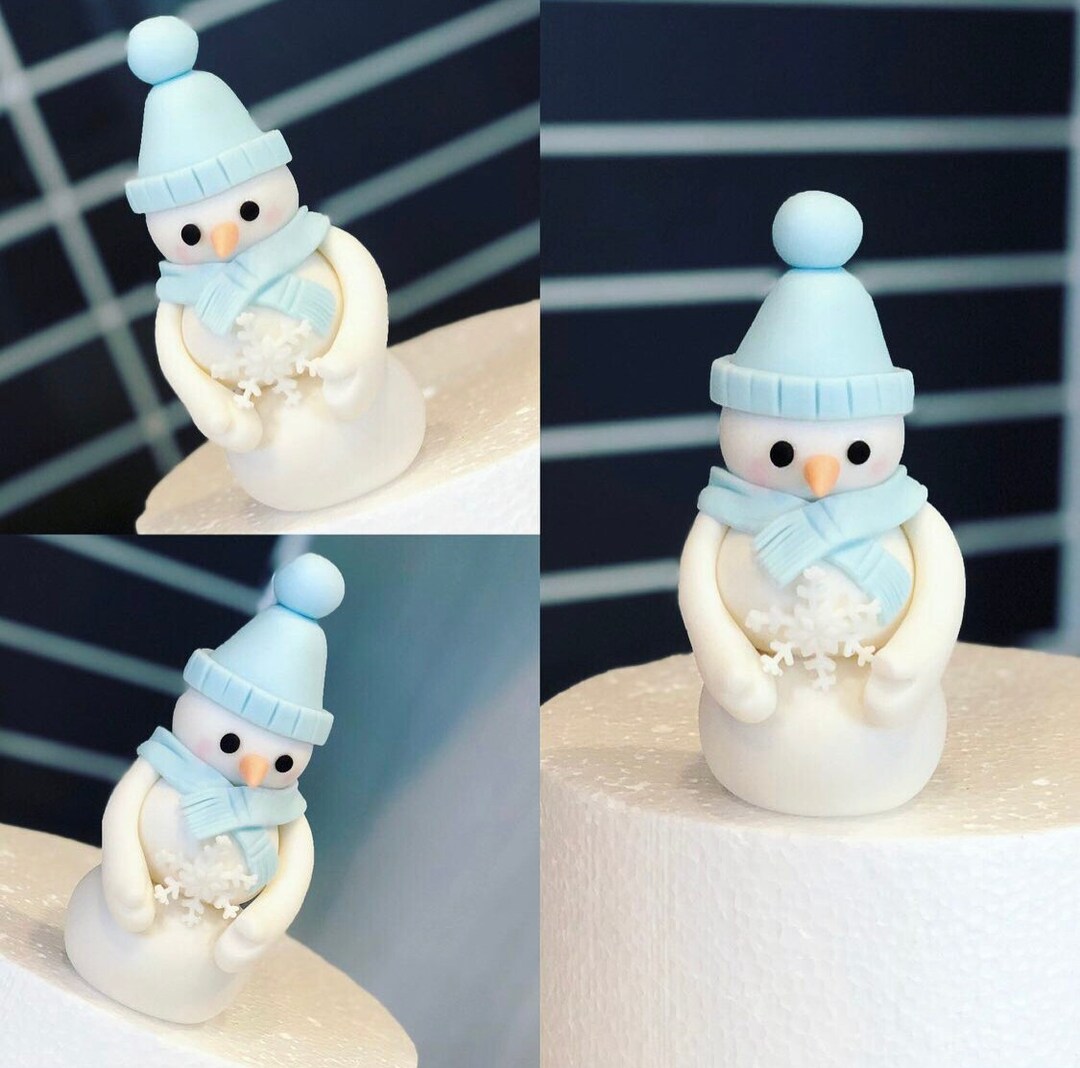 Fondant Snowman Cake Topper - Etsy