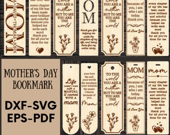 Mother's Day Bookmark Laser Cut Bundle Bookmark Laser Cut Laser Cut ...
