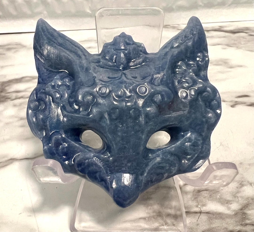 Blue Jadite Fox Mask - Etsy