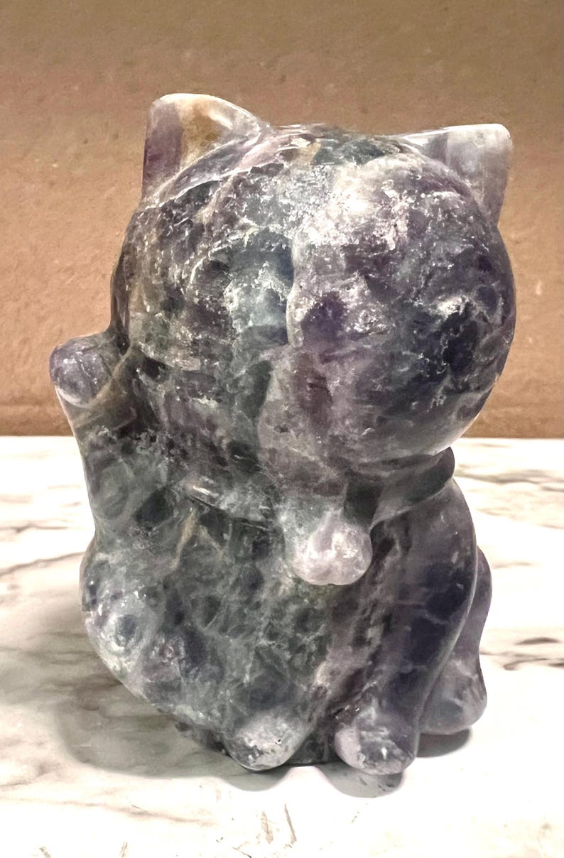 Flourite W/inclusions Happy Kitty - Etsy