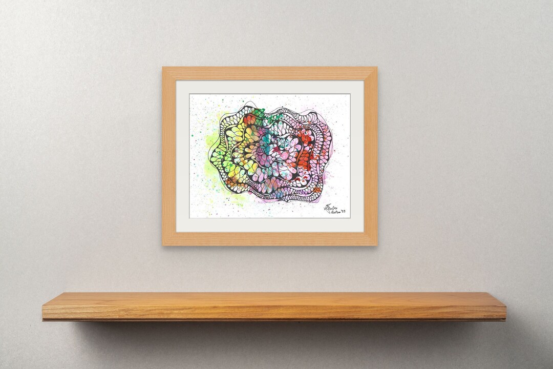 Rainbow Whirlpool Abstract Watercolor - Etsy