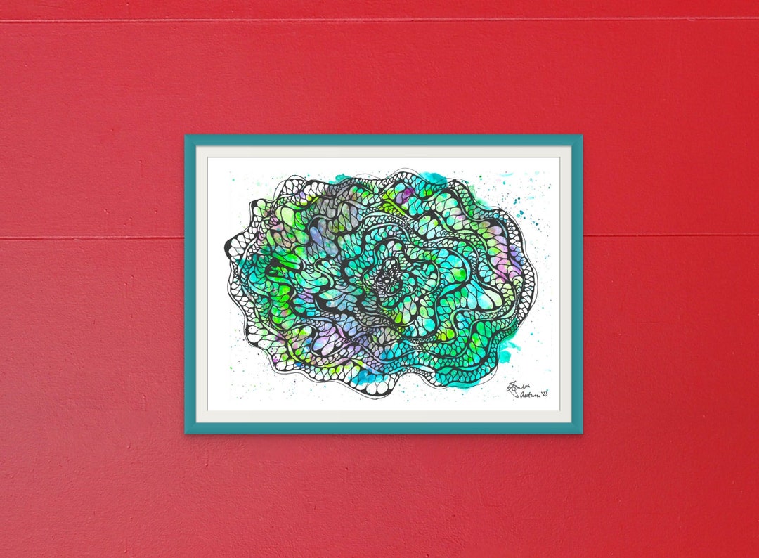 Rainbow Whirlpool Abstract Watercolor - Etsy