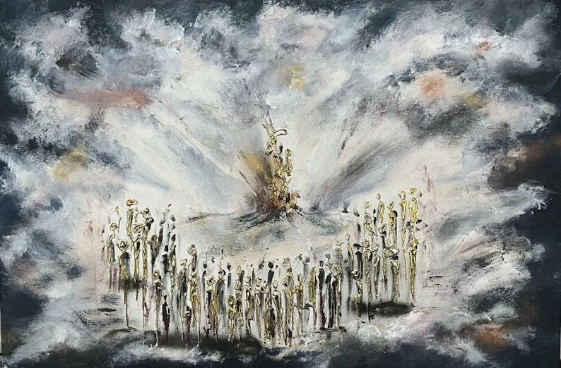 A Tragic Loss Painting, Semi Original Abstract Art, Canvas Painting ...