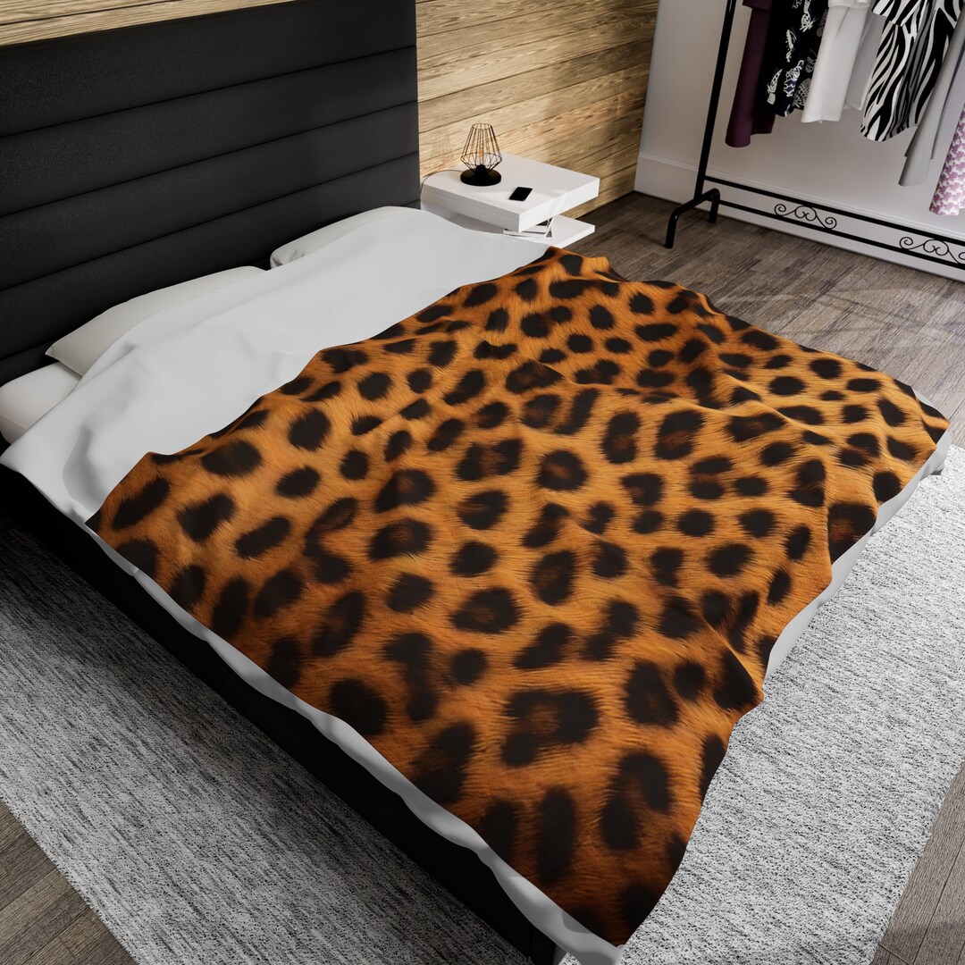 Cheetah Pelt Pattern Velveteen Plush Blanket - Etsy