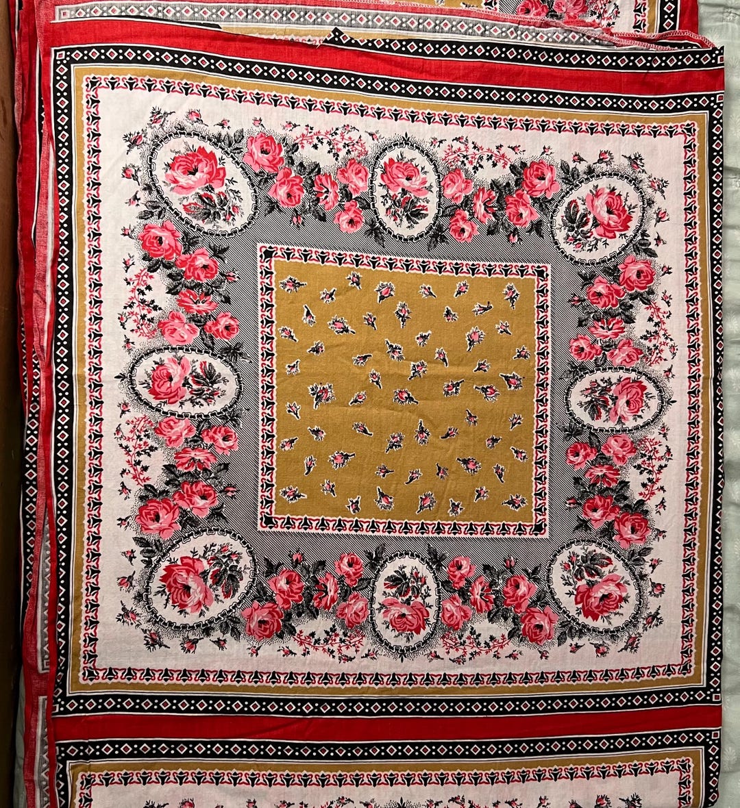 Vintage Cotton Fabric Pillow Panels - Etsy