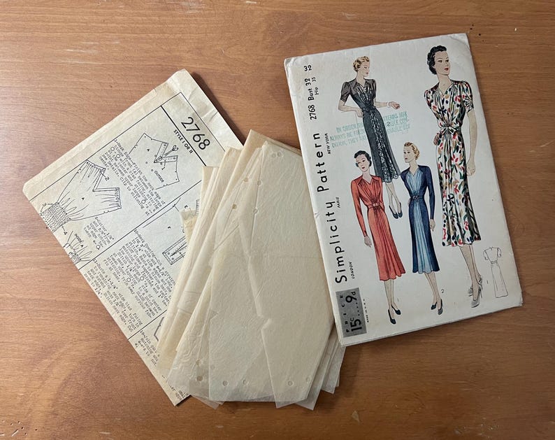 Vintage 1930s Sewing Pattern Simplicity 2768 - Etsy