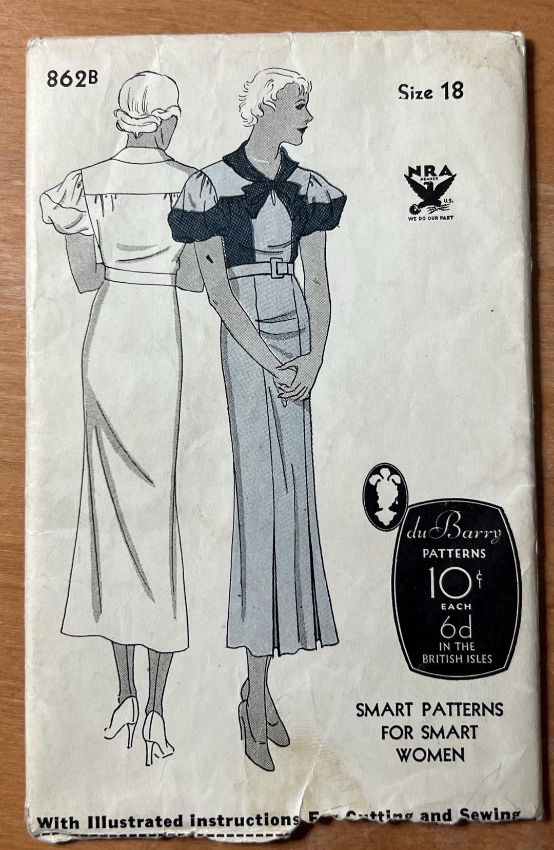 Vintage 1930’s Du Barry Dress Sewing Pattern - Etsy