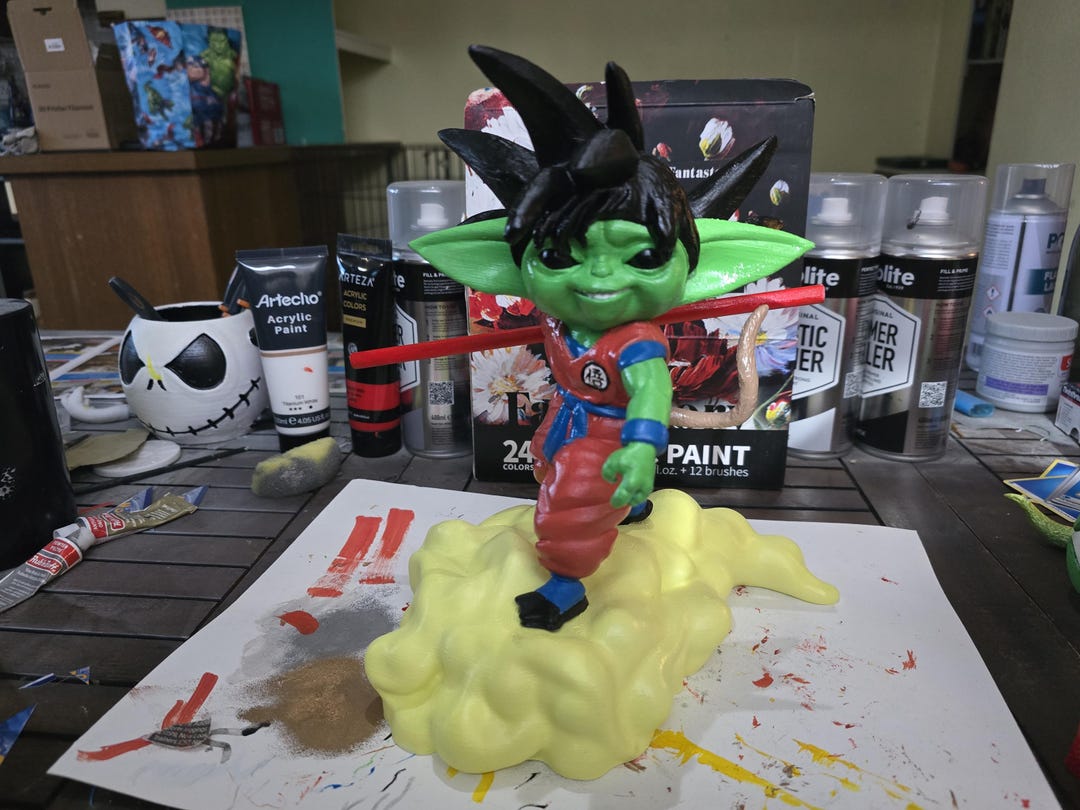 3d Printed and Hand Painted Groku - Etsy