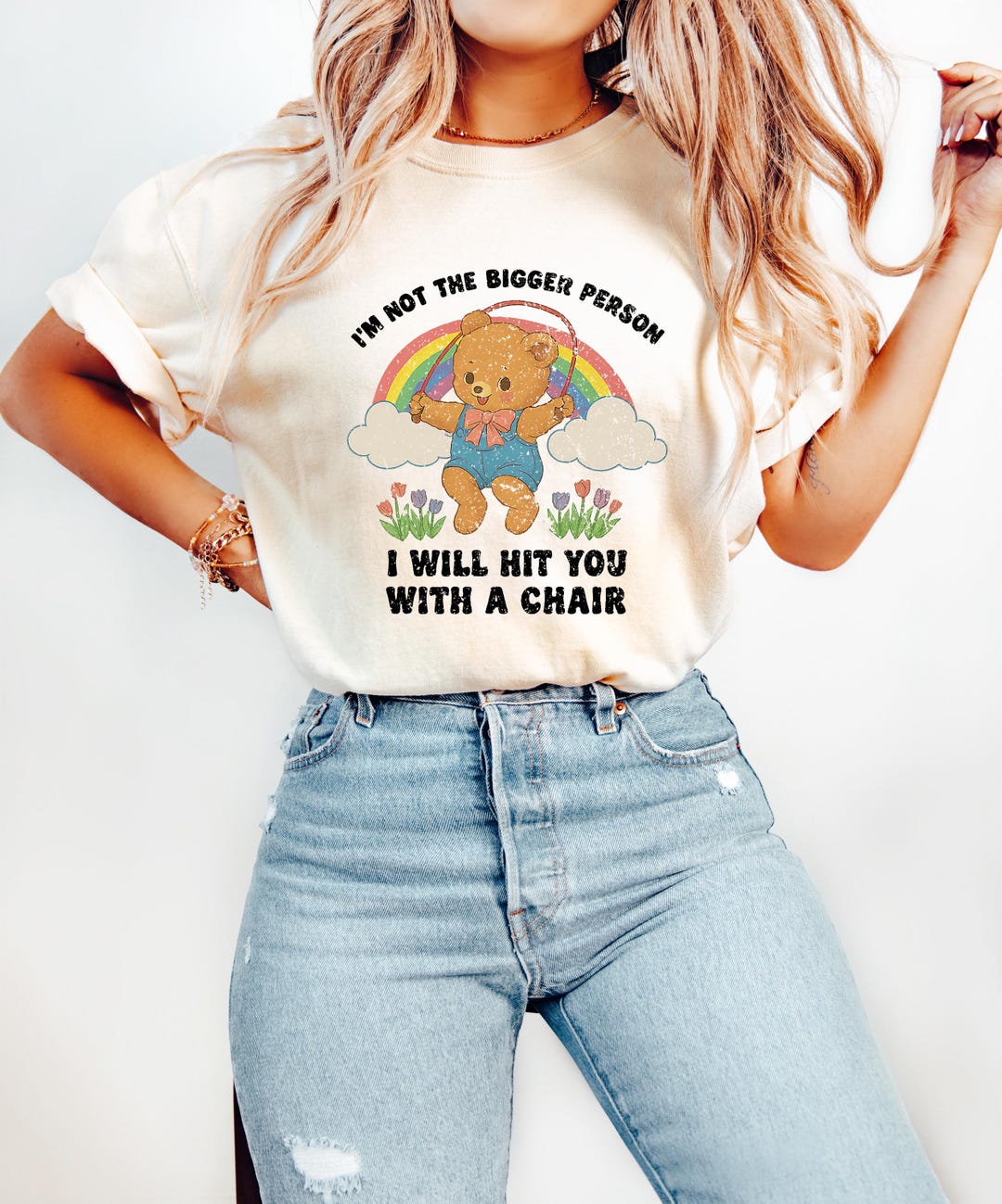 I'm Not the Bigger Person I Will Hit You With A Chair Shirt, Funny ...