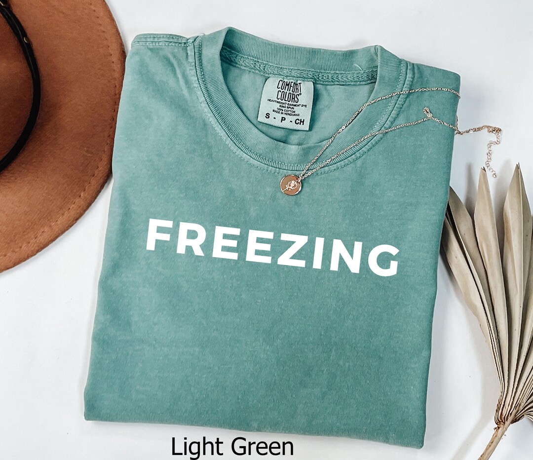 Comfort Colors® Freezing Shirt, Positive Saying Typography Shirt ...