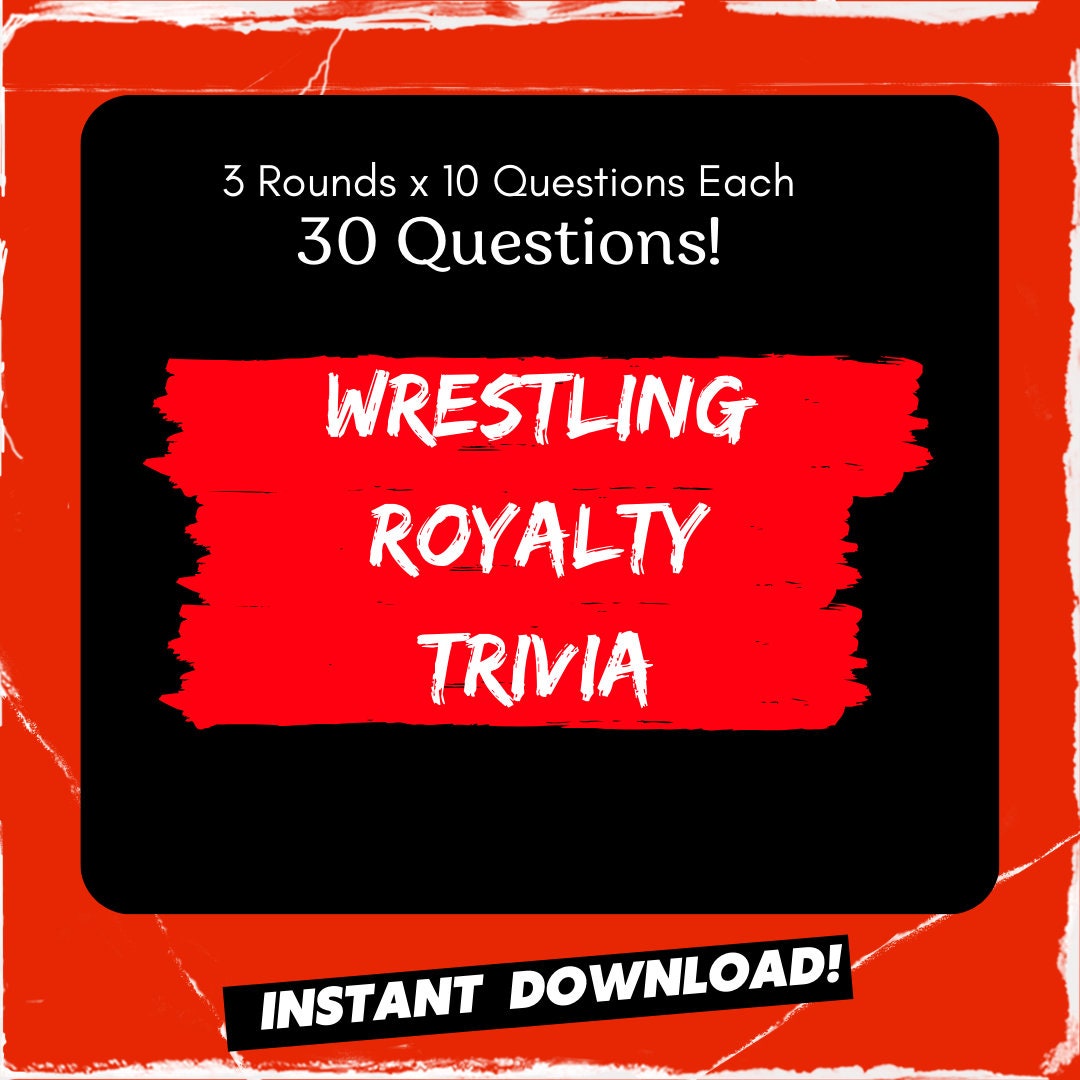Wrestling Royalty Trivia - Etsy