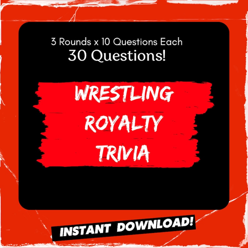 Wrestling Royalty Trivia - Etsy