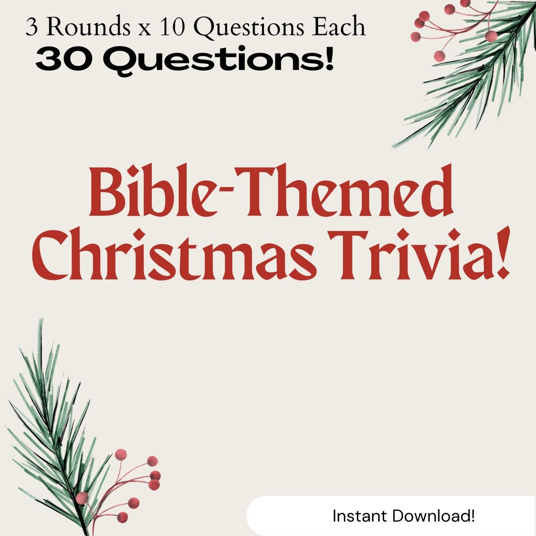 Christmas Bible Trivia/quiz - Etsy