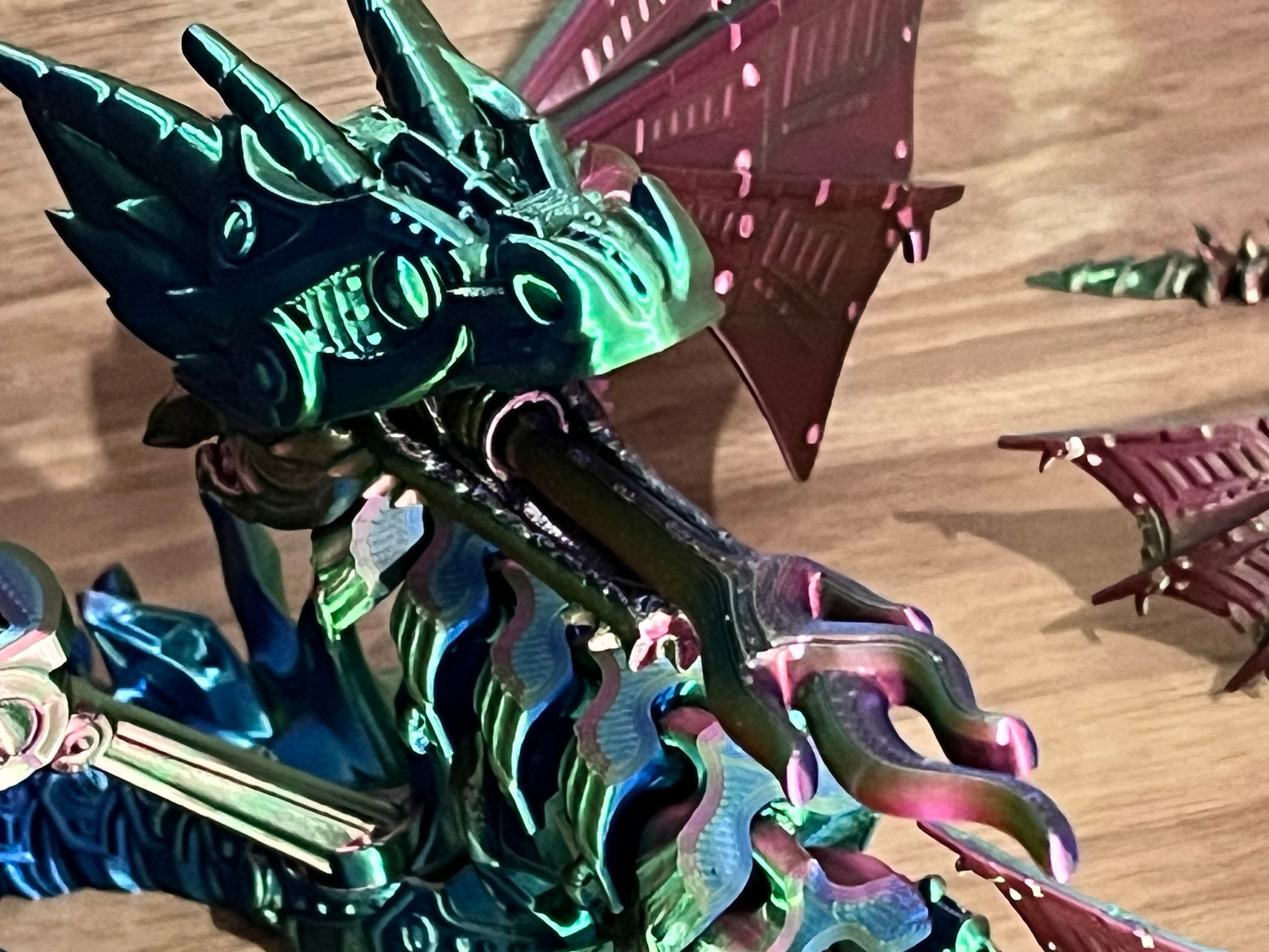 Mech Dragon 3D Printed Flexible Figurine - Etsy