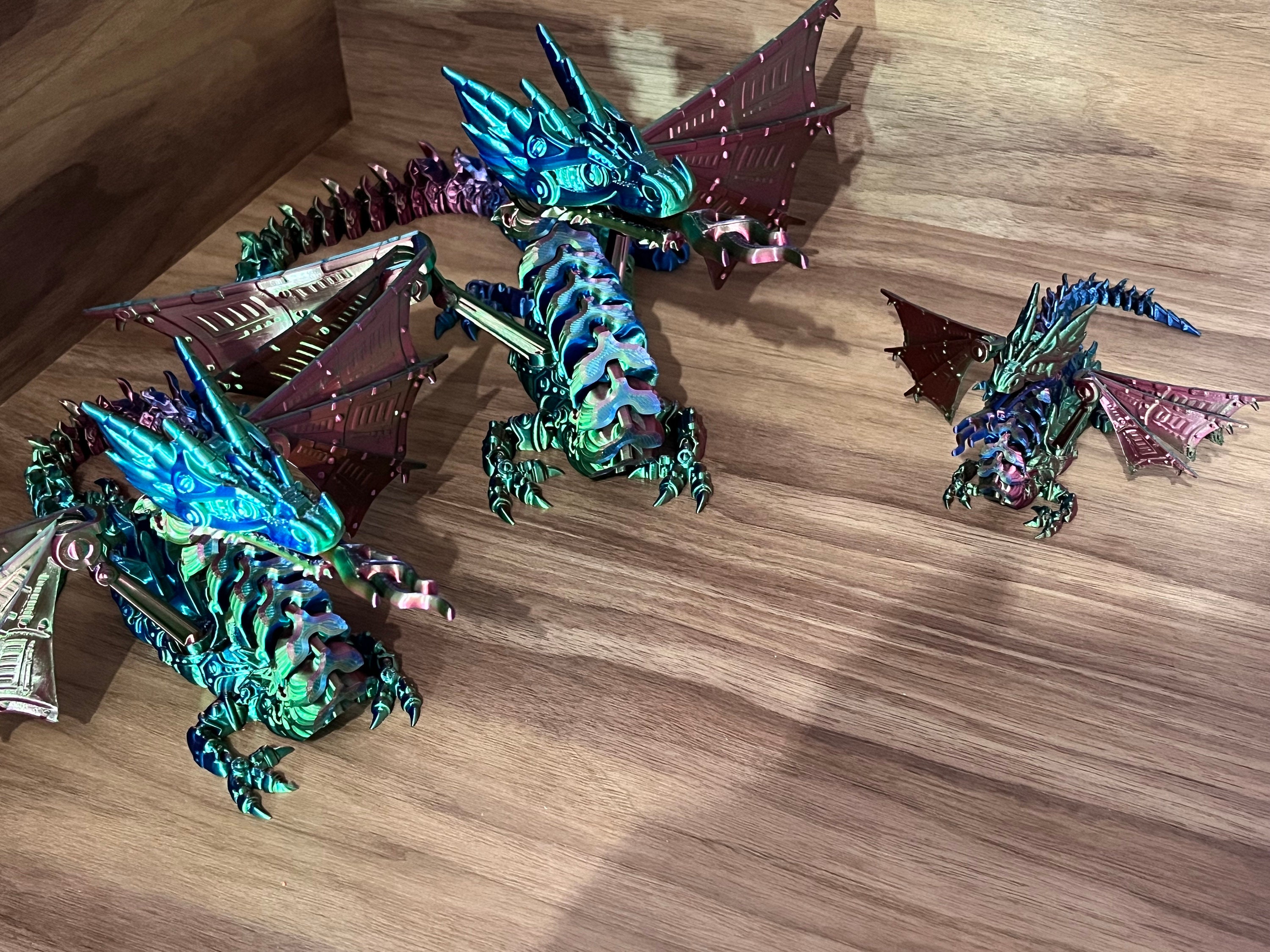 Mech Dragon 3D Printed Flexible Figurine - Etsy