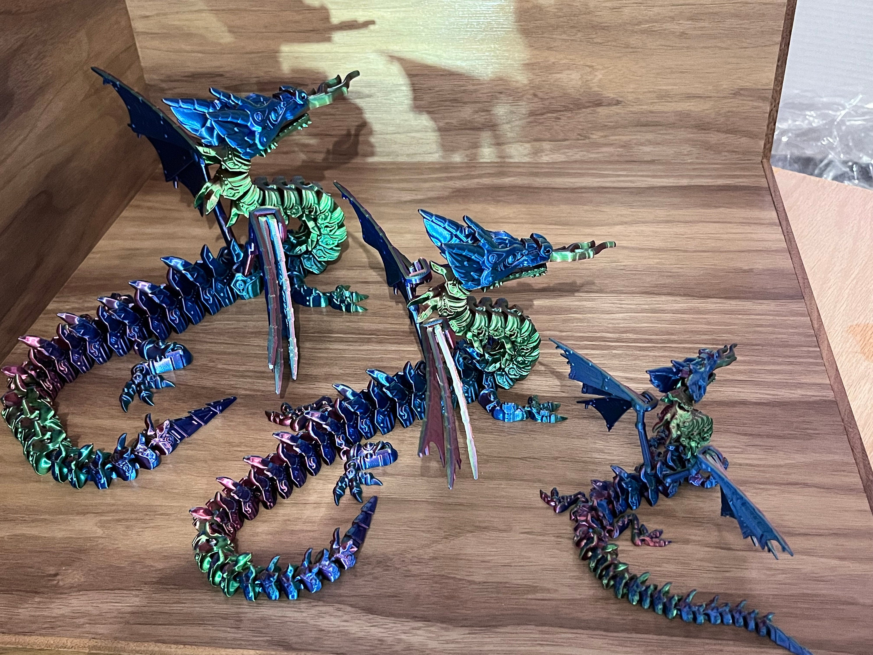 Mech Dragon 3D Printed Flexible Figurine - Etsy