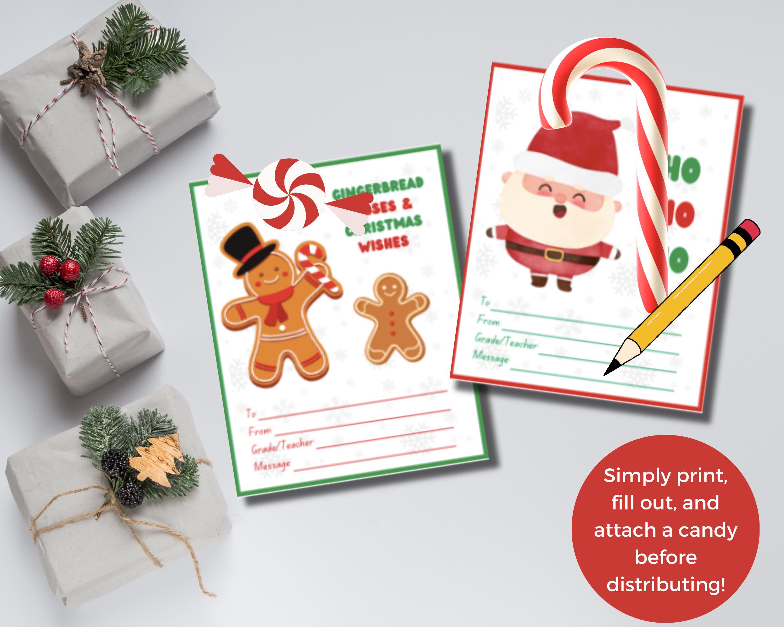 Editable Printable Christmas Candy Gram Fundraiser Template, Includes ...