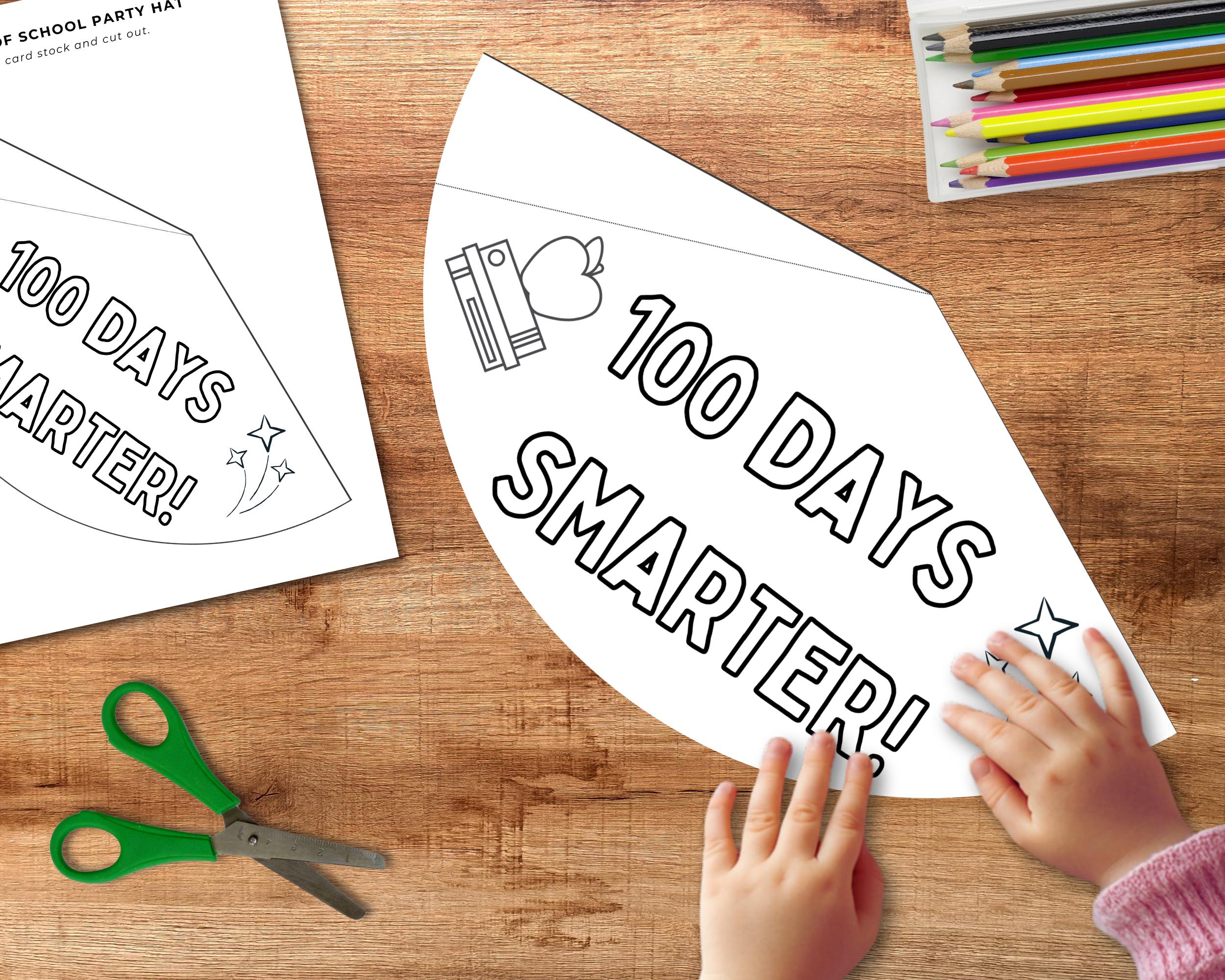 100 Days of School Activities, 100 Days Smarter, Coloring Worksheets ...