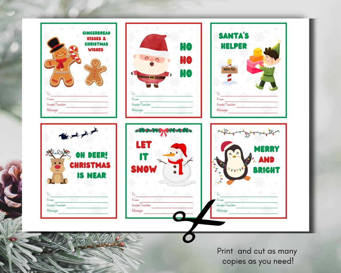 Editable Printable Christmas Candy Gram Fundraiser Template, Includes ...