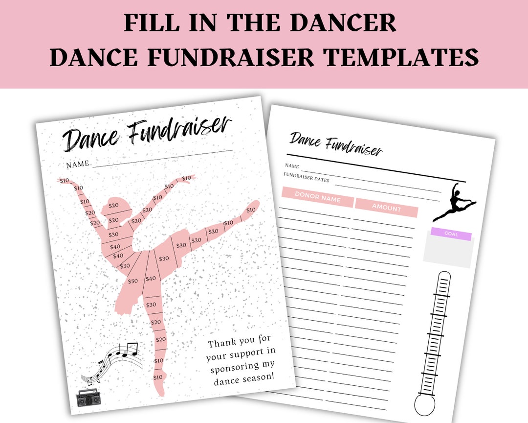 Dance Fundraiser, Fundraising Template and Tracker Perfect for Dancers ...