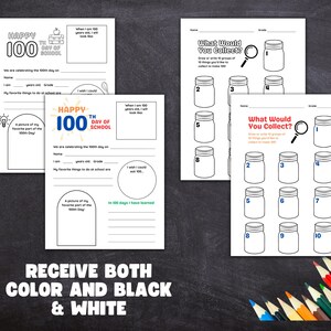 100 Days of School Activities, 100 Days Smarter, Coloring Worksheets ...