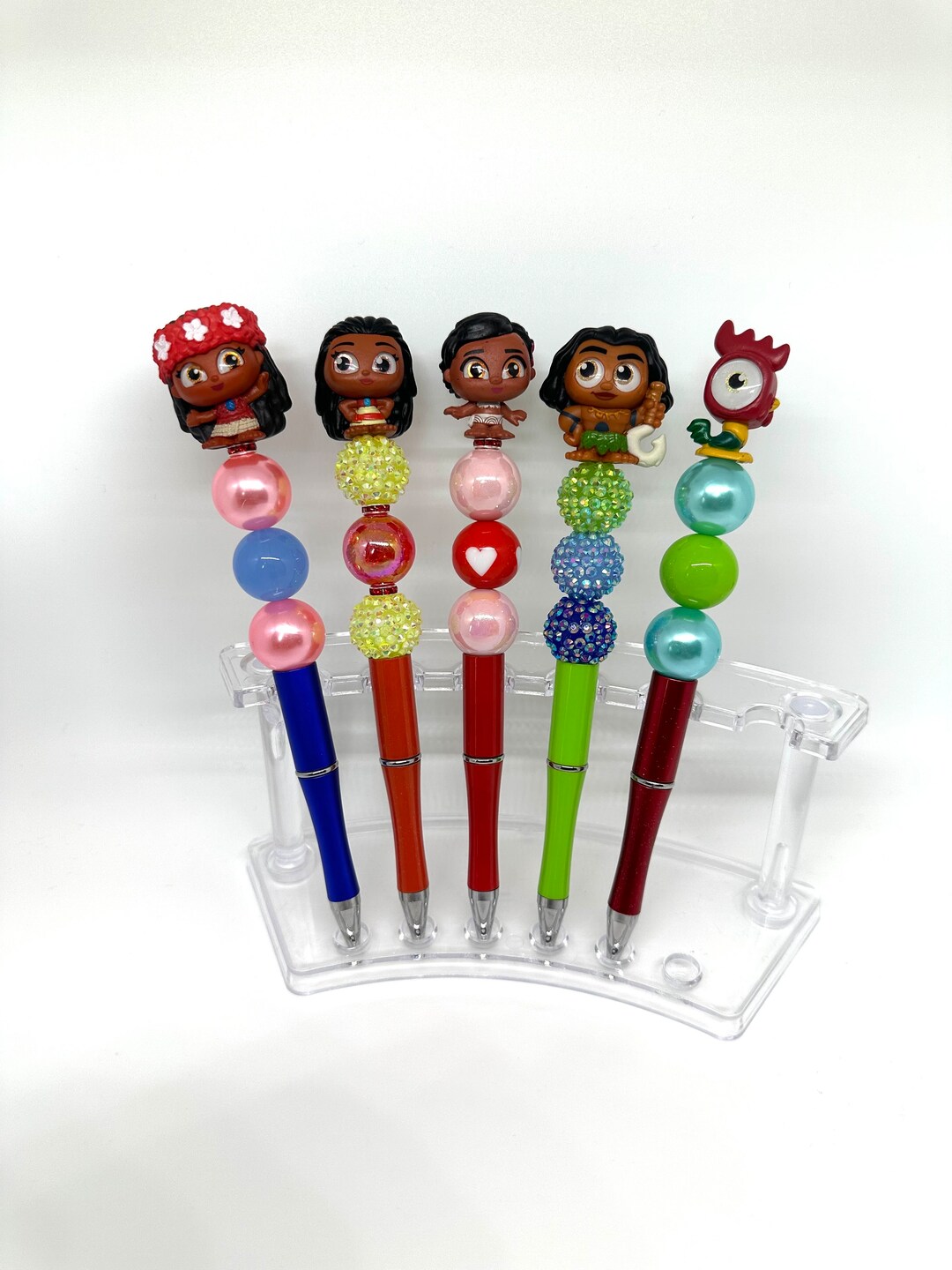 Character Pen Moana Inspired Beaded Pen Doorable Pen Stationary Pen ...