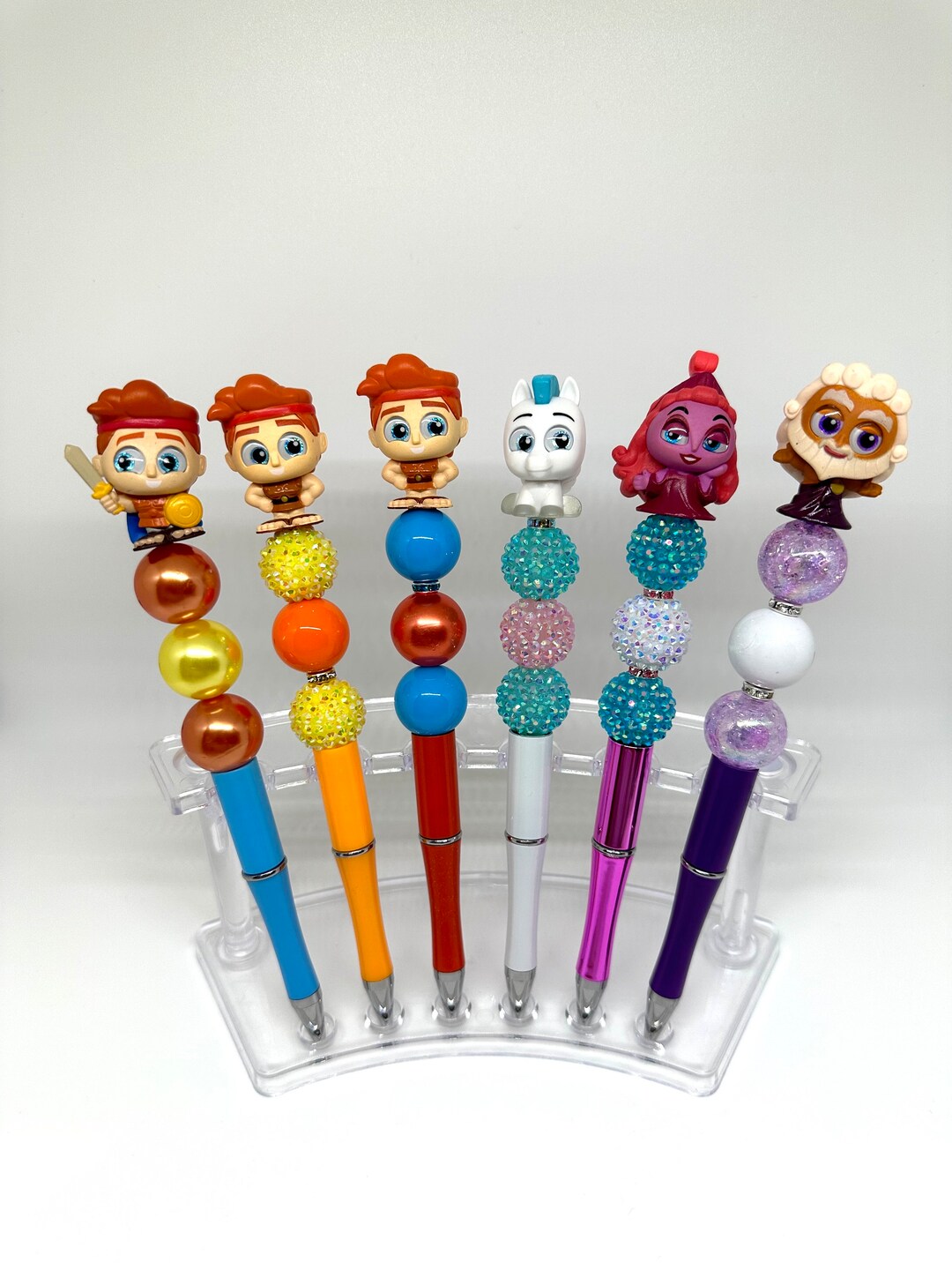 Character Pen Hercules Inspired Beaded Pen Doorable Pen Stationary Pen ...