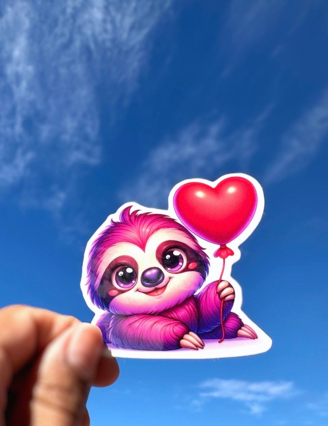 Cute Sloth Sticker | Cute Sloth Valentine’s Day Stickers | Valentine's ...