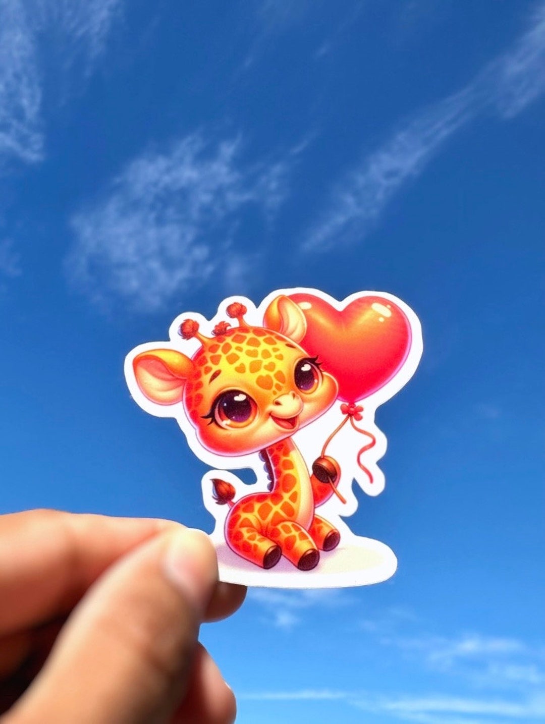 Cute Giraffe Sticker | Cute Giraffe Valentine’s Day Stickers ...
