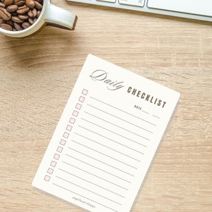 Daily Checklist, Aesthetic To-do List, Pink Checklist, Pink Planner ...