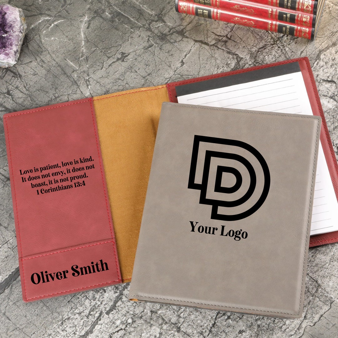 Custom Logo Engraving Portfolio, Leather Portfolio, Custom Name ...