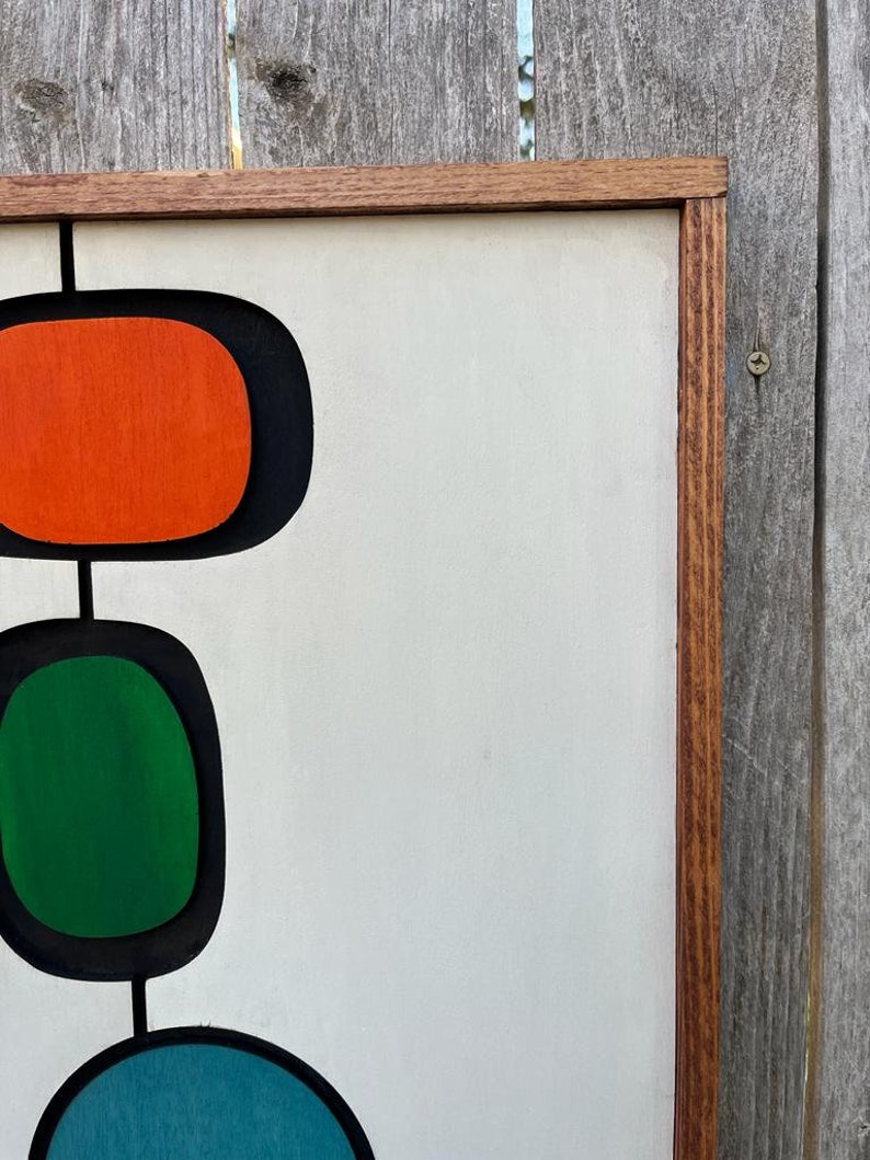 Set of 3 Atomic MCM Wall Art Boho Midcentury Modern Wood Wall Decor ...