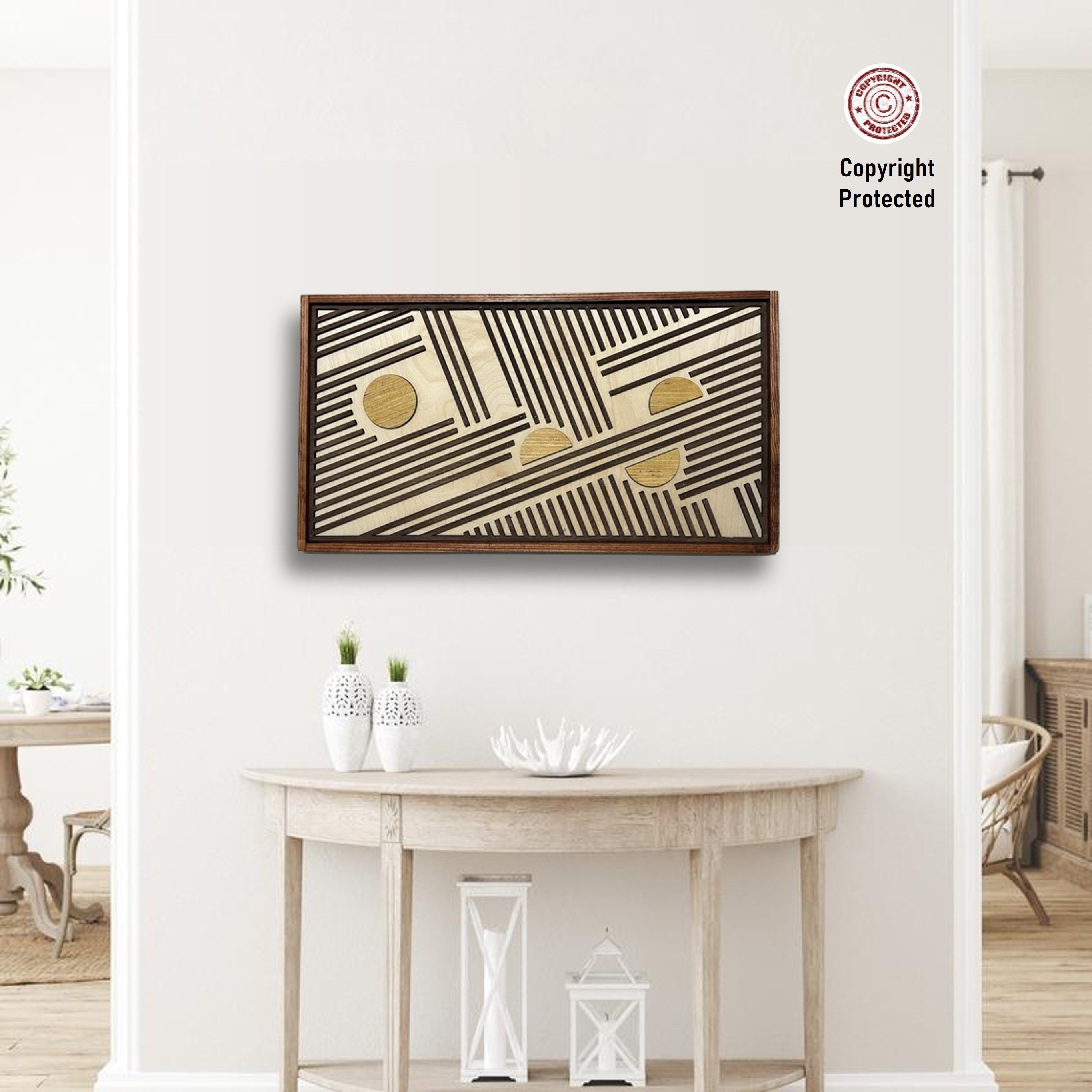 Abstract Wood Wall Art Modern Wall Décor Mosaic Wooden Wall Hanging ...