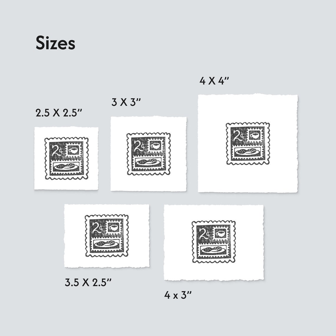 Two Cent Stamp Mini Print Hand-carved Block Print Made to Order - Etsy
