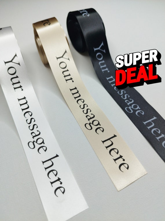 25mm Premium Satin Ribbon Personalized Satin Ribbon for Wedding Custom Birthday Party Ribbon Wrap Custom Name Printed Ribbon Design Etsy